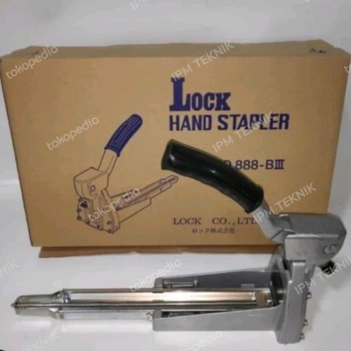 Jual Lock Hand Stapler 5/8 / Alat staples kardus karton manual asli ...