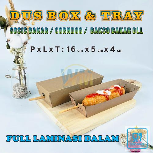 Jual PAPER TRAY SOSIS BAKAR / TRAY HOTANG / BOX CORNDOG LAMINASI / BOX ...