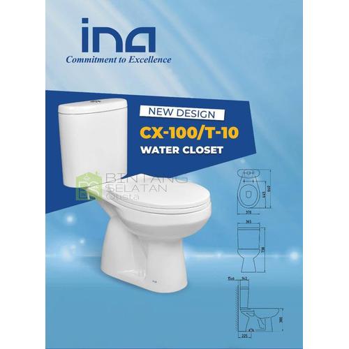 Jual KLOSET CLOSET DUDUK INA CX100 / T10 DUALBLOCK CLOSET INA PUTIH ...