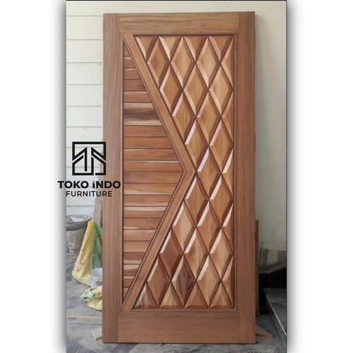 Jual Pintu Rumah Minimalis Modern Kayu Jati Solid, Pintu Kamar Murah ...