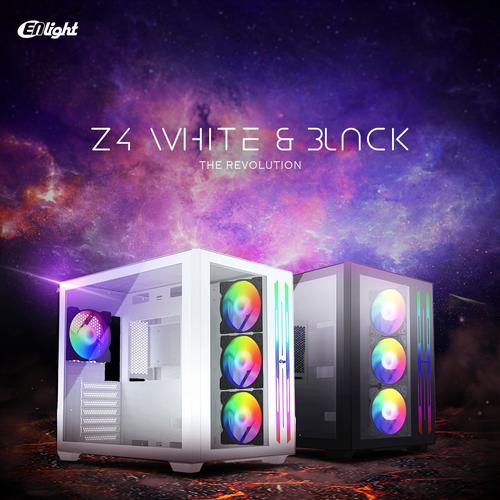 Promo GAMING CASE ENLIGHT FPMAX Z4 (Black / White) | Casing PC Gaming ...