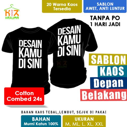 Jual Kaos Print Gambar Custom Sablon Desain Logo - ML (1sisi) - Jakarta ...