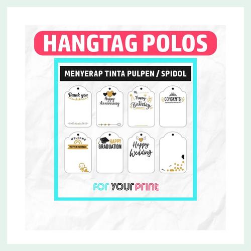 Jual HANG TAG POLOS / HANG TAG CUSTOM / KARTU UCAPAN HANG TAG ...