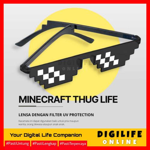 Jual Kacamata Pixel Minecraft Kaca Mata Mosaik Kotak Bit Anak Thug Life ...