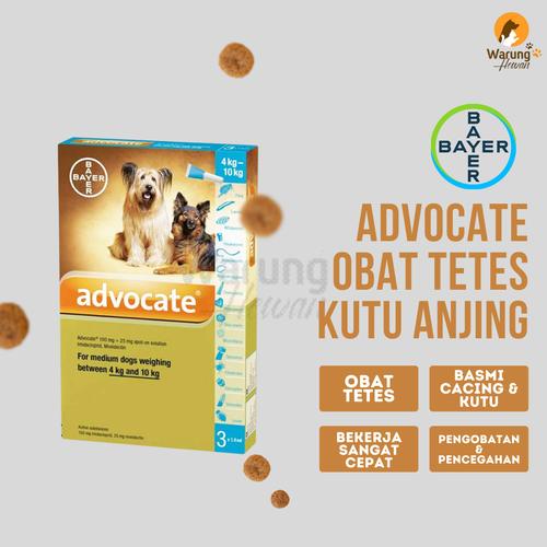 Jual Advocate obat tetes kutu untuk Anjing ukuran 4 sampai 10 Kg ...