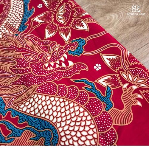 Jual Kain Batik Meteran Potongan Motif Naga - Naga Monokrom, 1 meter ...