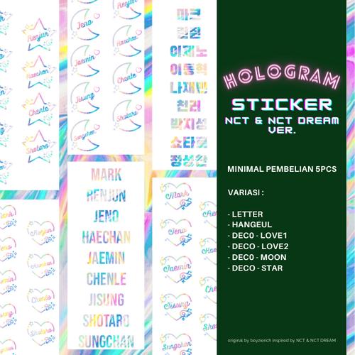 Jual STIKER HOLOGRAM NCT DAN NCT DREAM STICKER HOLOGRAM DECO LIGHTSTICK ...