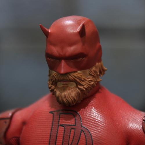 Jual 1/12 Custom Marvel Mezco Daredevil Beard Legends Select HS Head ...