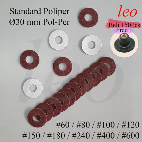 Jual Pol-Per Ø30 mm Standard Poliper MAG-123N #60-#600 Amplas Bulat Pol ...