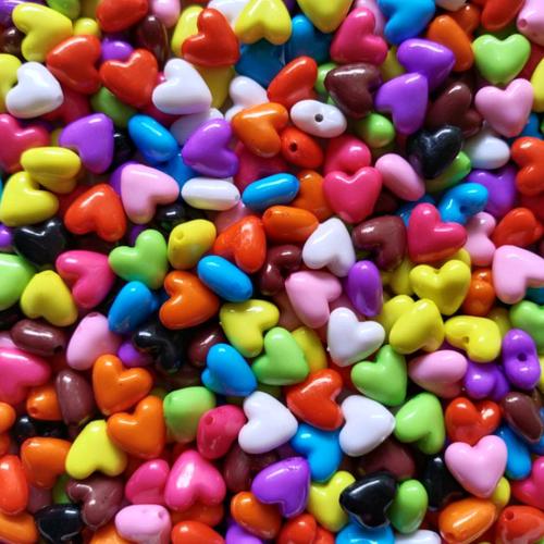 Promo 50pcs Aneka Manik Manik warna Pastel Tua - Love 30pcs - Jakarta ...