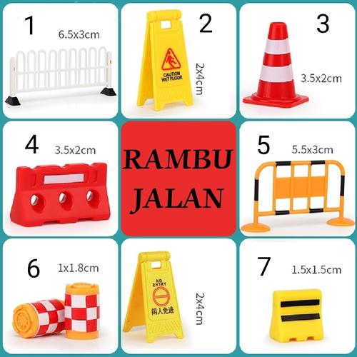 Jual miniatur rambu jalan rambu lalulintas Traffic Cone kerucut lalu ...