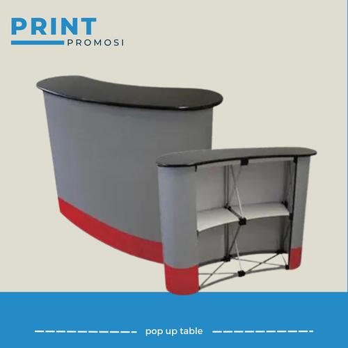 Jual Pop Up Table Hitam + Cetak gambar | Booth Portable | Meja Promosi ...
