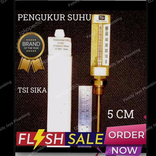 Jual TERMOMETER THERMOMETER PENGKUR SUHU TSI MODEL SIKA 60°C PANJANG ...
