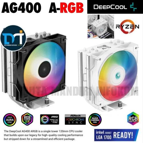 Jual Deepcool AG400 ARGB - 120mm A-RGB Sync Air CPU Cooler Intel & AMD ...