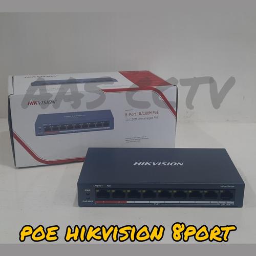 Jual POE SWITCH HIKVISION 8 PORT + 2 UPLINK / DS-3E0310P-E/M - Kab ...