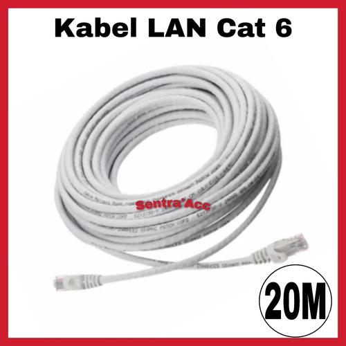 Jual Kabel LAN cat 6 20m / Ethernet Cable 20 M / Kabel Lan 20meter ...