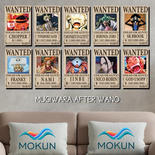 Jual Hiasan Dinding Pajangan Poster Kayu Bounty Wanted One Piece Serie ...