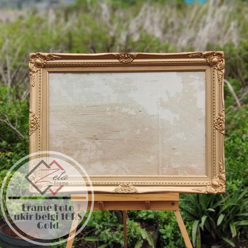 Jual Pigura Foto ukir belgi warna gold uk. 16RS - Bingkai foto ukiran ...
