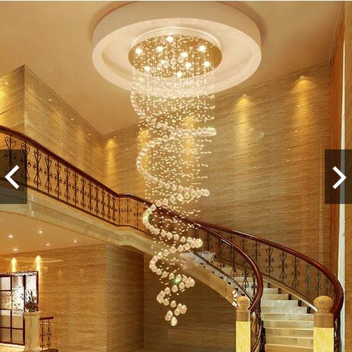 Jual Lampu Krystal Lampu Plafon Void Model Sepiral Lampu Gantung ...
