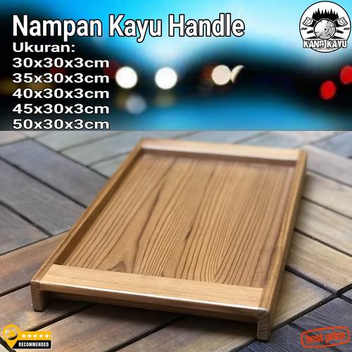 Jual Nampan kayu handle wooden tray tatakan kayu baki saji P30 ...