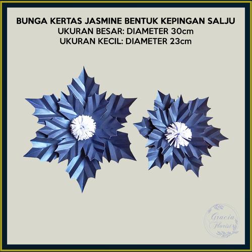 Jual Bunga Kertas/Paper Flower Bentuk Kepingan Salju Bahan Kertas ...