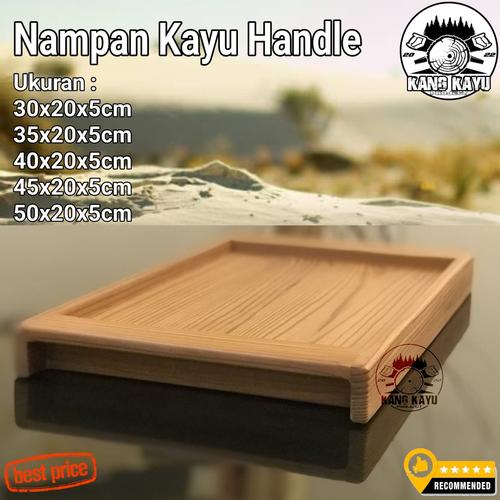 Jual Nampan kayu handle wooden tray baki saji tatakan kayu P20 ...