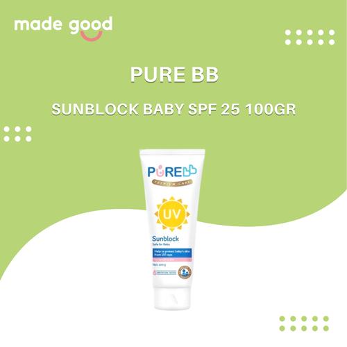 Jual PureBB Pure Sunblock Baby SPF 25 100gr Physical UV Rays Krim ...