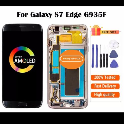 Jual LCD TOUCHSCREEN SAMSUNG S7 EDGE SUPER AMOLED ORI FULLSET FRAME ...