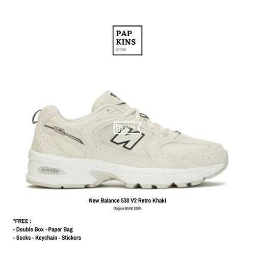 Promo sepatu new balance 530 v2 retro khaki original bnib / sneakers ...