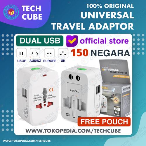 Jual Universal Travel Adaptor USB Charger Adapter Colokan Stop Kontak ...