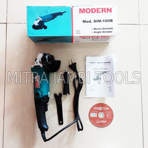 Jual MESIN GERINDA MODERN SIM 100B / ANGLE GRINDER TANGAN 4 INCH - Kota ...