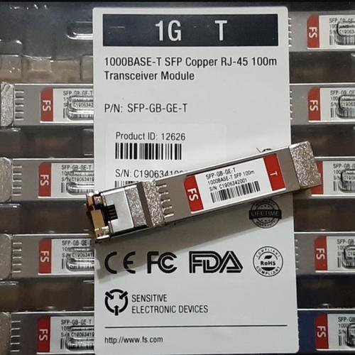 Jual FS 1000BASE-T SFP Copper RJ45 100m Transceiver Module FiberStore - Jakarta Pusat ...