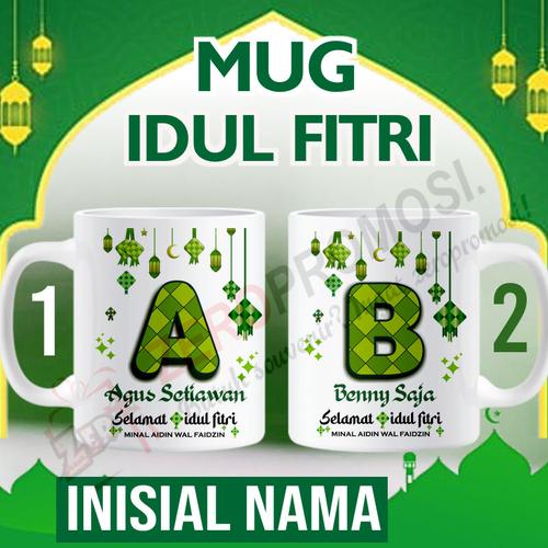 Promo Mug Idul Fitri Inisial Nama - kado lebaran - hadiah hari raya v1 ...