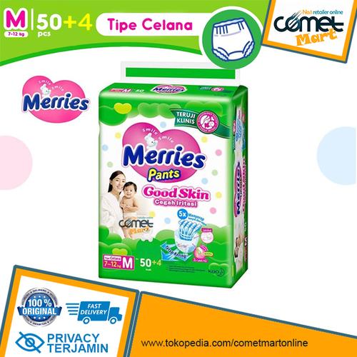 Promo POPOK BAYI MERRIES GOOD SKIN PANTS M50 HIJAU. Diapers Celana M 50 ...
