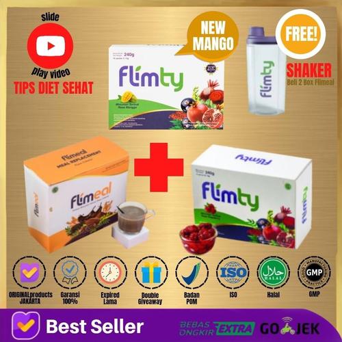 Jual FLIMTY MANGO 1 box 16 sachet fiber minuman detox diet HALAL sehat ...