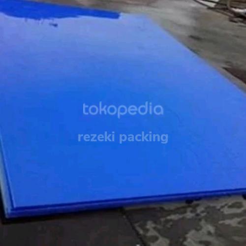 Jual nylon blue sheet/pe biru lembaran 20mm 100cm x 200cm - Jakarta Barat - rezeki packing ...