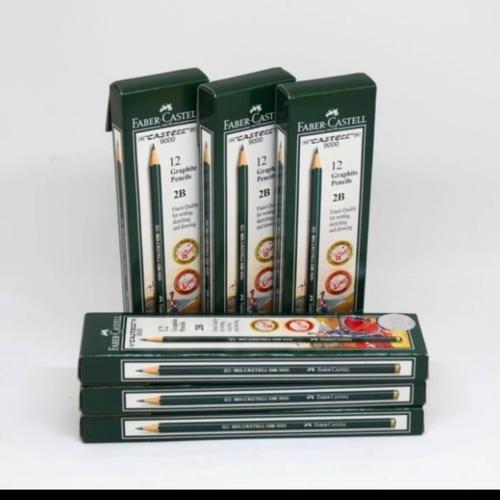 Jual PENSIL FABER CASTELL 2B ORIGINAL 1 LUSIN 12 PCS HARGA PROMO ...