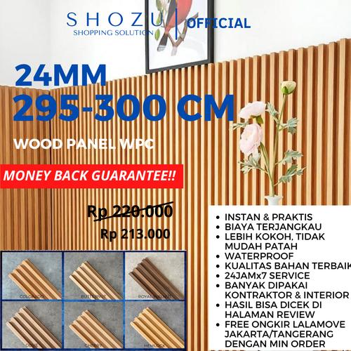 Promo WOOD PANEL 3D WPC Wallpanel PVC Kayu 24MM | 295-300CM 3M |High ...