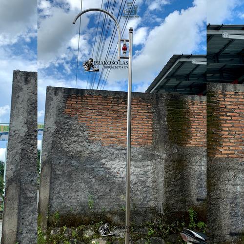 Jual Tiang Lampu Stainless 1½"/ Tiang Lampu Jalan/ Model Bola Akrilik ...