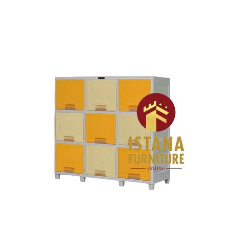 Jual RAK PLASTIK SEPATU SERBAGUNA LOCKER BOX MINIMALIS MURAH - 6 PINTU ...