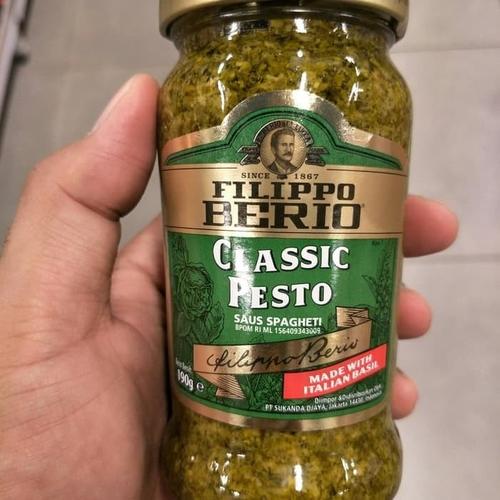 Jual Filippo Berio Classic Pesto Sauce Saus Bumbu Pasta Spaghetti Basil ...