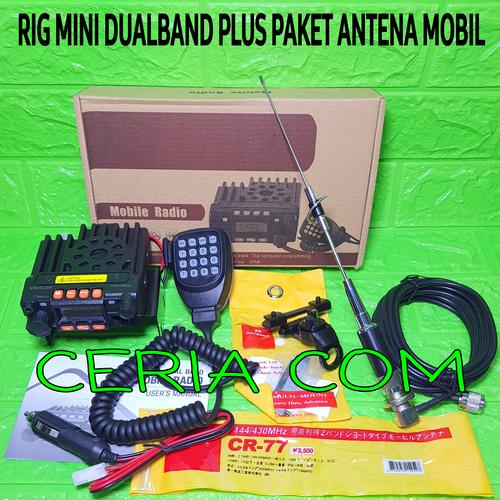 Jual RADIO RIG MOBIL MINI DUALBAND PLUS ANTENA MOBIL CR-77 KABEL RG58 ...