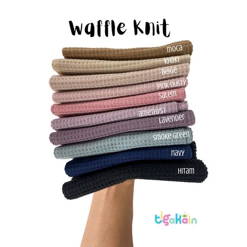 Jual 0.5 Kilogram Kain Waffle Knit Bahan Waffle Uniqlo - Hitam ...