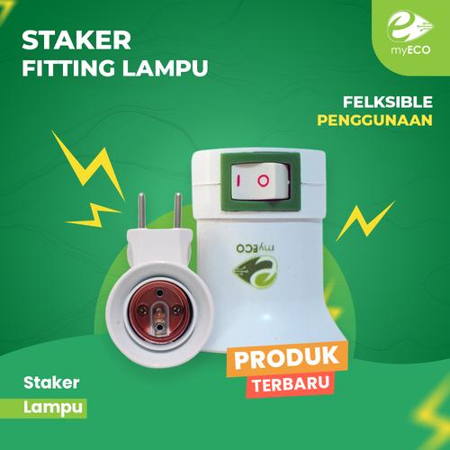 Promo Fitting Staker Saklar Colokan Tempat Bohlam Lampu LED Tidur/Malam ...
