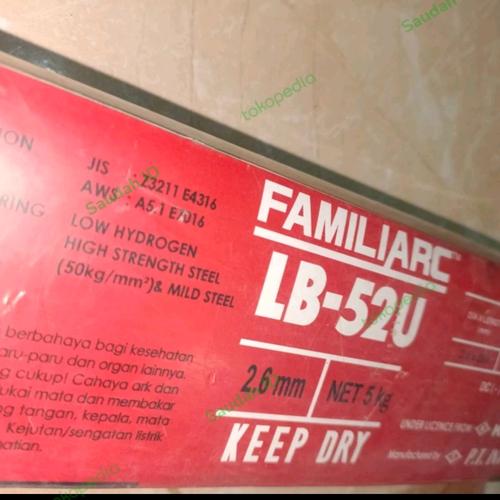 Jual kawat las familiarc KOBE LB-52U AWS-A5 1E7016 Welding electrode ...