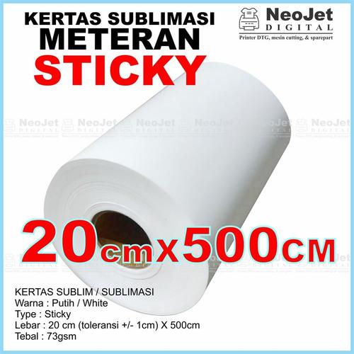 Jual Kertas Sublim Sublime Sublimation Transfer Paper Meteran 20cm x ...
