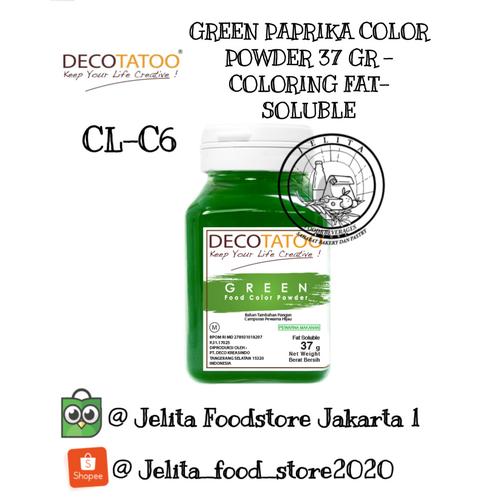 Jual Decotatoo GREEN PAPRIKA COLOR POWDER 37 GR-COLORING FAT-SOLUBLE CL ...