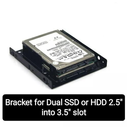 Jual Bracket for Dual HDD SSD SATA 2.5 inch into 3.5 inch slot Caddy ...