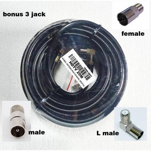 Jual KABEL ANTENA TV digital 10m 15m 20m 25m 30m 50m - 25m - Kab ...