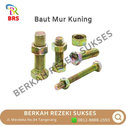 Jual Baut Mur Kuning /Yellow Zinc Plated Bolt&Nut M10 X 15 SAMPAI M10 X ...
